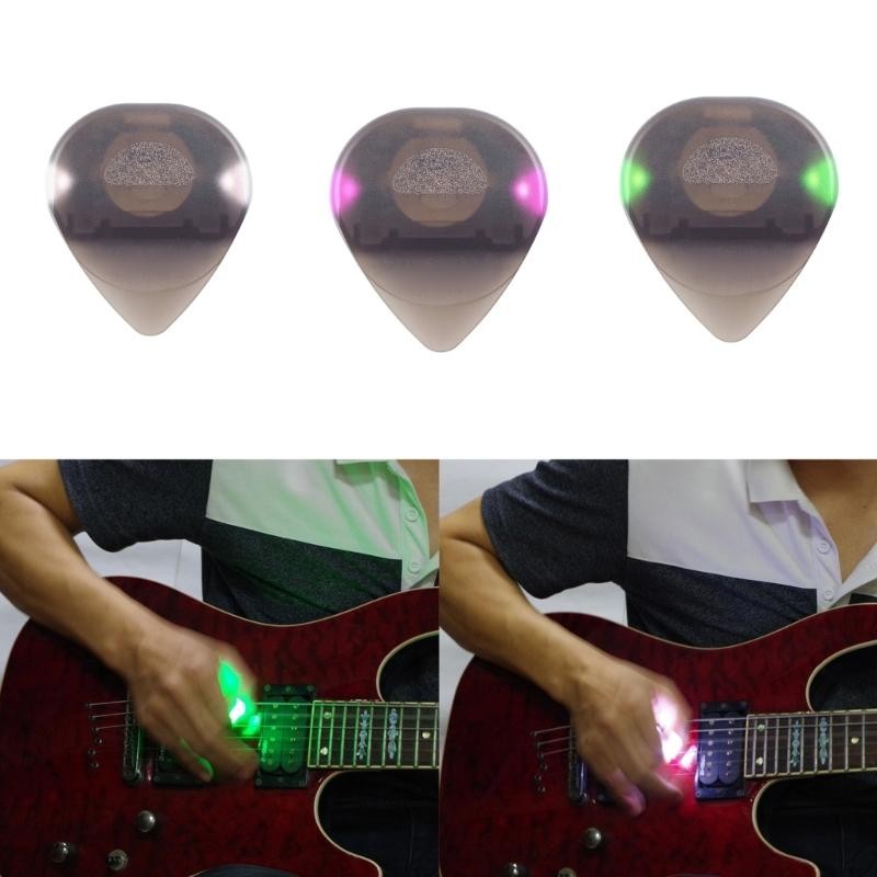 MT LED Guitar Pick Glowing Plectrum สําหรับกีตาร์ไฟฟ้า Mandolin และ ...
