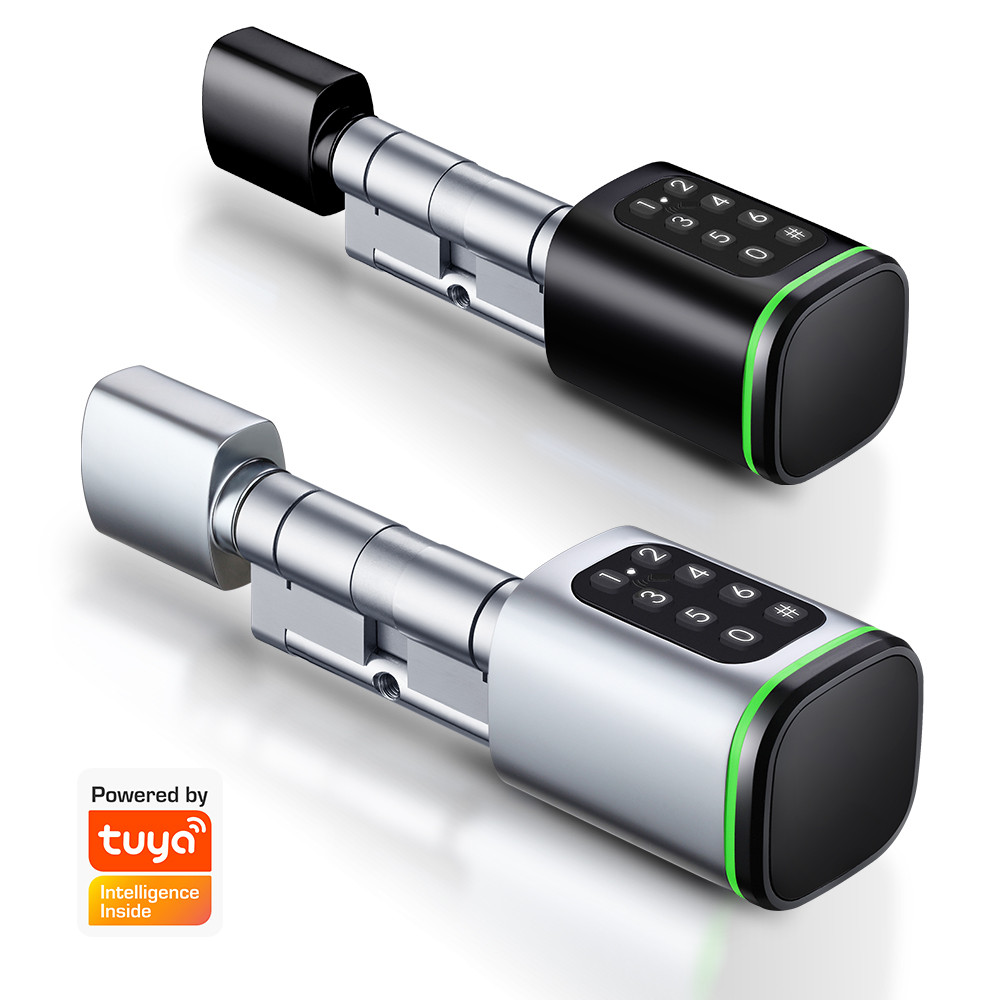 Euro Lock Body Compatible Smart Cylinder Tuya BLE APP Fingerprint Lock ...