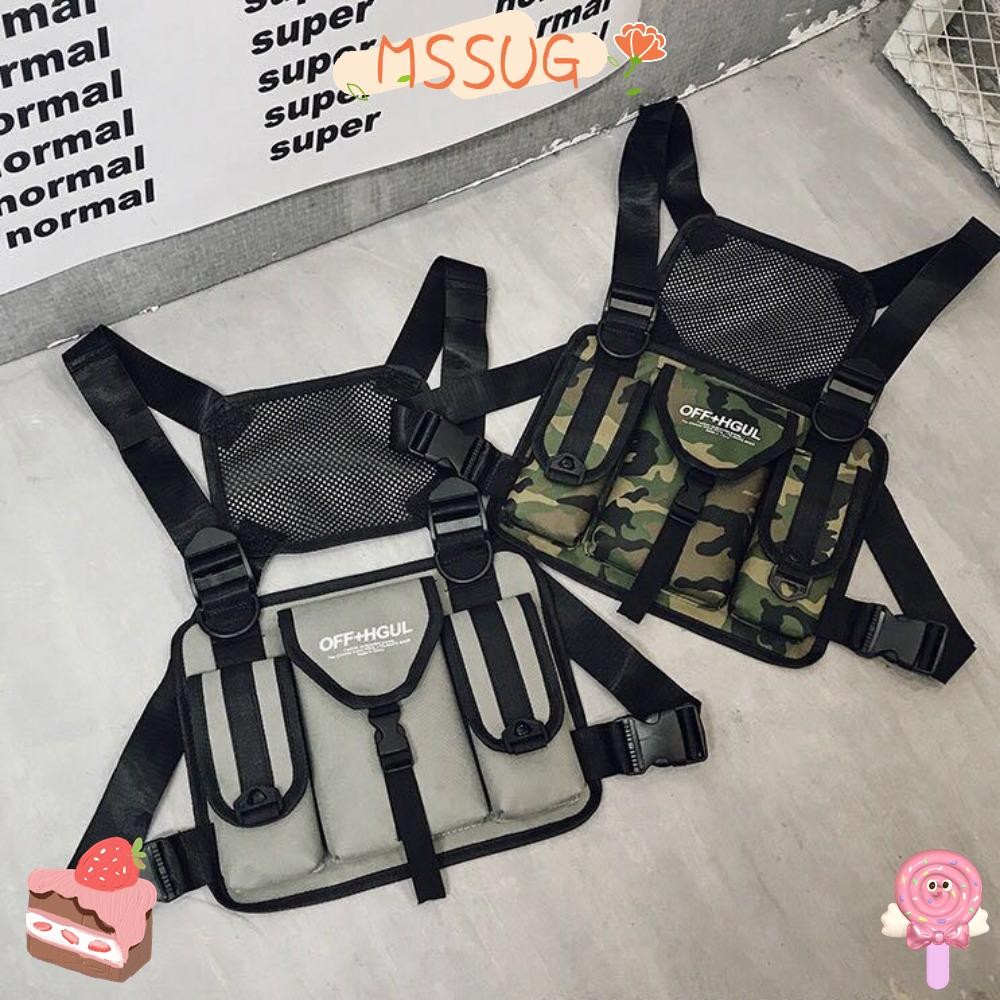 MSSUG Cool Backpack, กระเป๋าเสื้อกั๊กไนลอนปรับได้, การออกแบบสะท้อนแสง ...