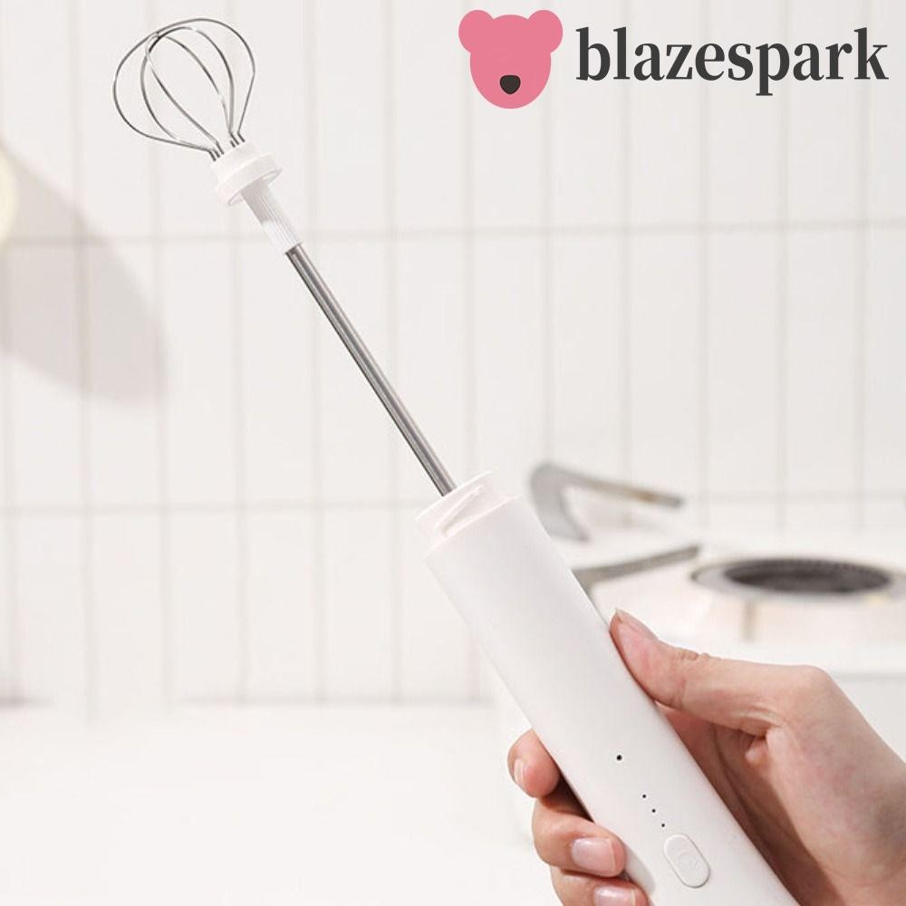 BLAZESPARK เครื่องตีฟองนมไฟฟ้า, USB ชาร์จ 3 เกียร์ความเร็วกาแฟปัด,เครื่องปั่นมือถือเปลี่ยนหัว ...