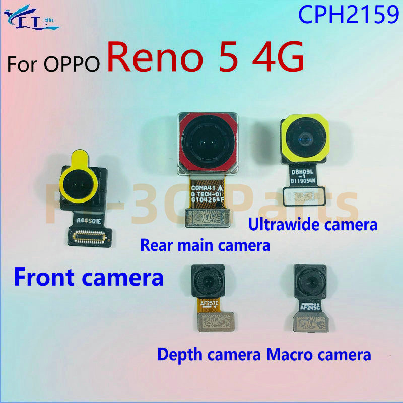 สําหรับ OPPO Reno 5 4G CPH2159 ด้านหน้าด้านหลังกล้องหลัก Facing กล้อง ...