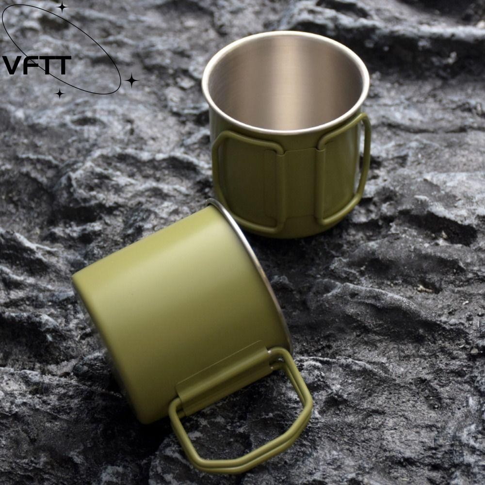 VFTT แก้วแคมป์ปิ้ง, ถ้วยพับได้กลางแจ้ง 260 มล., ถ้วยน้ํา Hike สแตนเลส ...