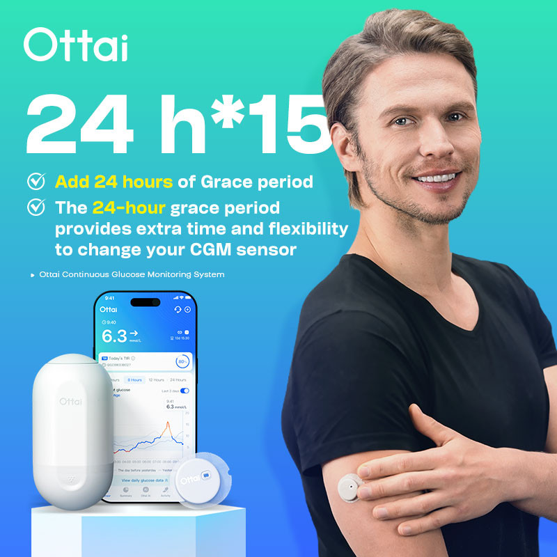 อย่างเป็นทางการขายล่วงหน้าOttai M8 One 2 ชุด CGM ระบบตรวจสอบต่อเนื่องไม่มีการเก็บนิ้วสําหรับ 28 ...