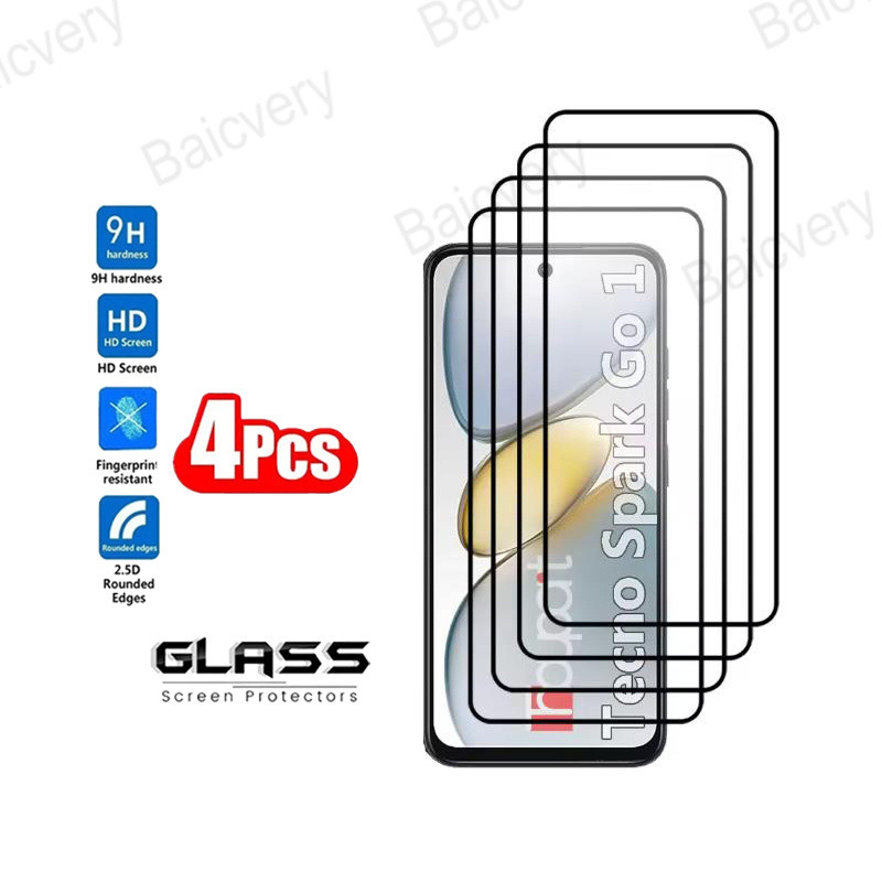สําหรับ Tecno Spark Go 1/Go 2025/ Tecno Pop 9 4G กระจกนิรภัยป้องกันหน้า ...