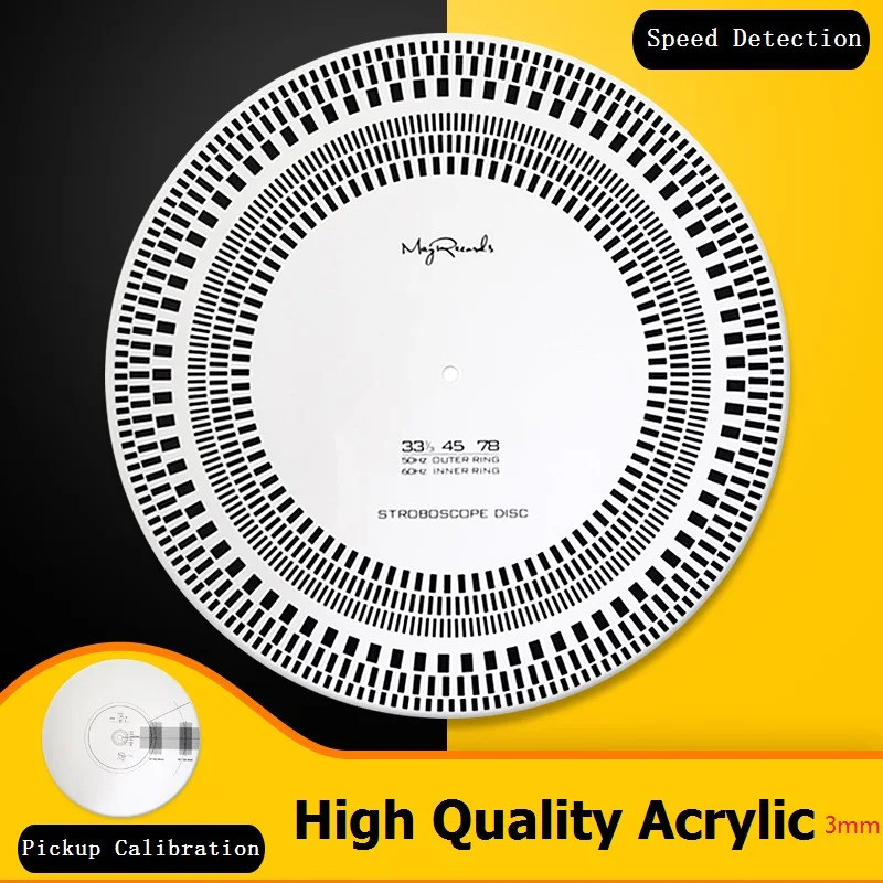 Professional LP Vinyl Record Pickup Calibration Plate Strobe Disc ...