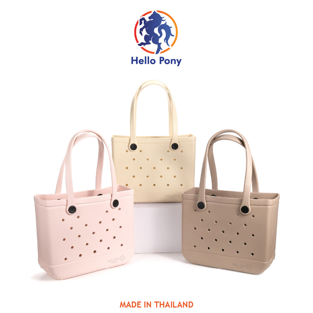 Hello Pony กระเป๋าผู้หญิง กระเป๋าถือ สีสันสดใส สามารถติดตัวการ์ตูนได้ ...