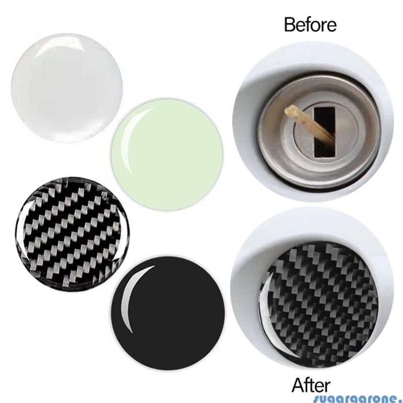 น้ําตาล 4pcs รถ Keyhole สติกเกอร์ Auto Keyhole Decals รถ Keyhole ...