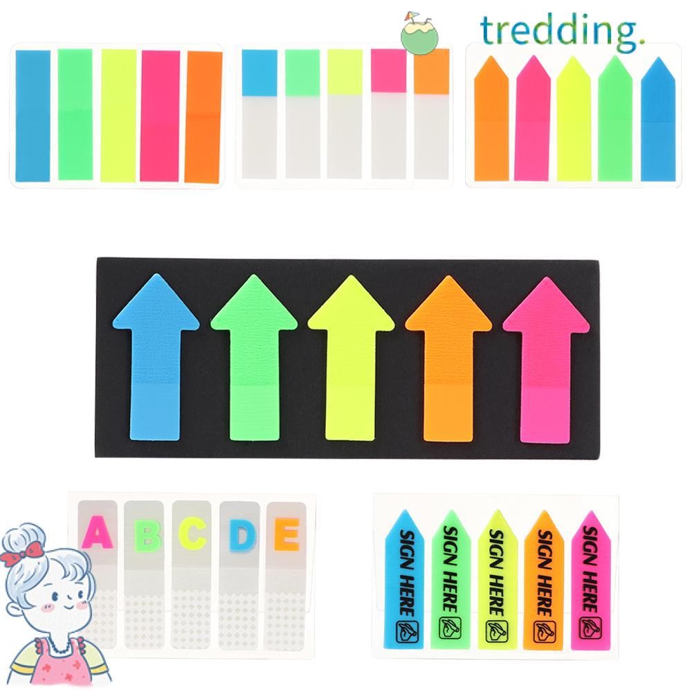 TREDDING491 100 แผ่น Sticky Notes Bookmark ความแปลกใหม่ Tab Strip Label ...
