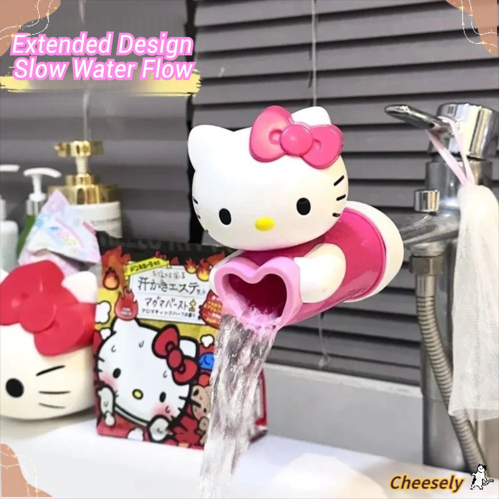 CHEESELY Water Tap Extender, พลาสติกการ์ตูน Hello Kitty Faucet Extender ...