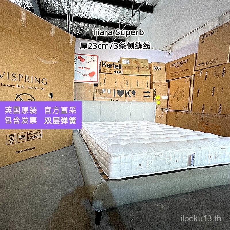 ขนส่งขนานเฟอร์นิเจอร์อังกฤษรวมภาษีศุลกากร ที่นอนสปริง Vispring Tiara ...