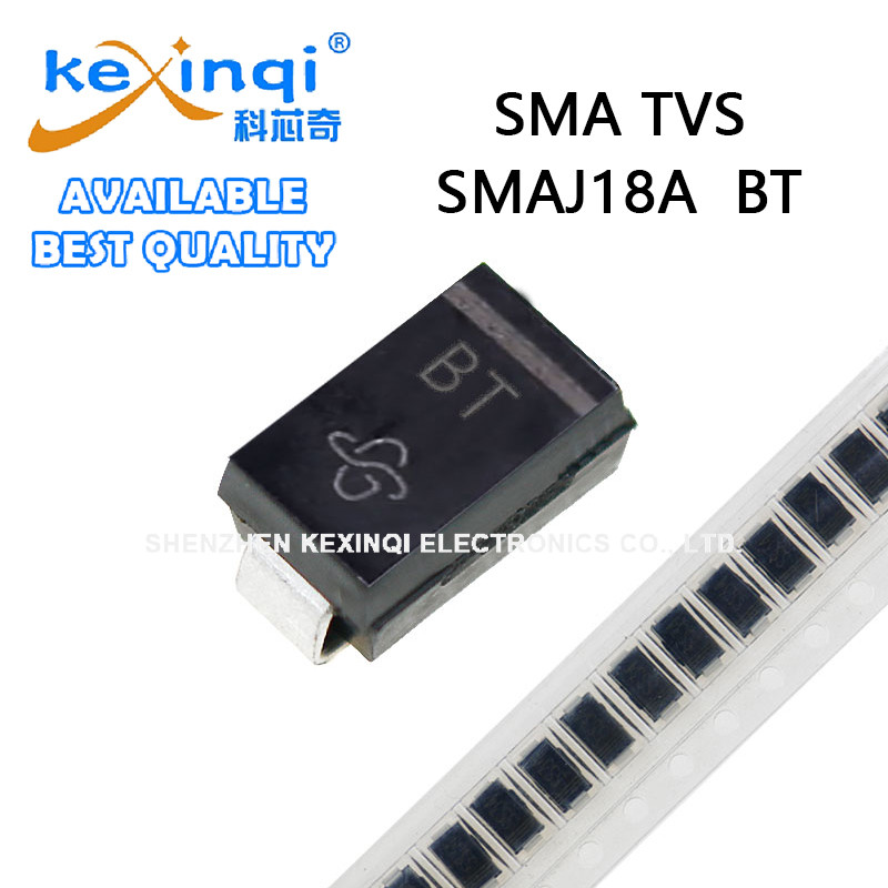 (20-100 ชิ้น) SMAJ18A BT SMA TVS Diode SMD ไดโอดสนับสนุนแรงดันไฟฟ้าทิศ ...