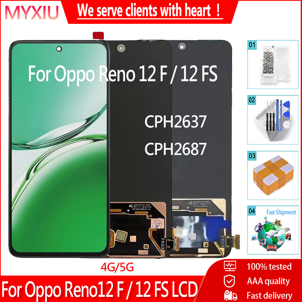 AMOLEDสําหรับOPPO Reno 12F/12FS 4G 5GจอแสดงผลLCD Touch Screen Assembly ...