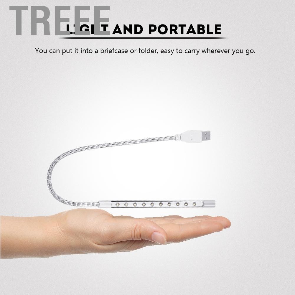 Treee USB Light Adjustable LED สามารถพกพาสำหรับ PC Laptop Mobile Power ...