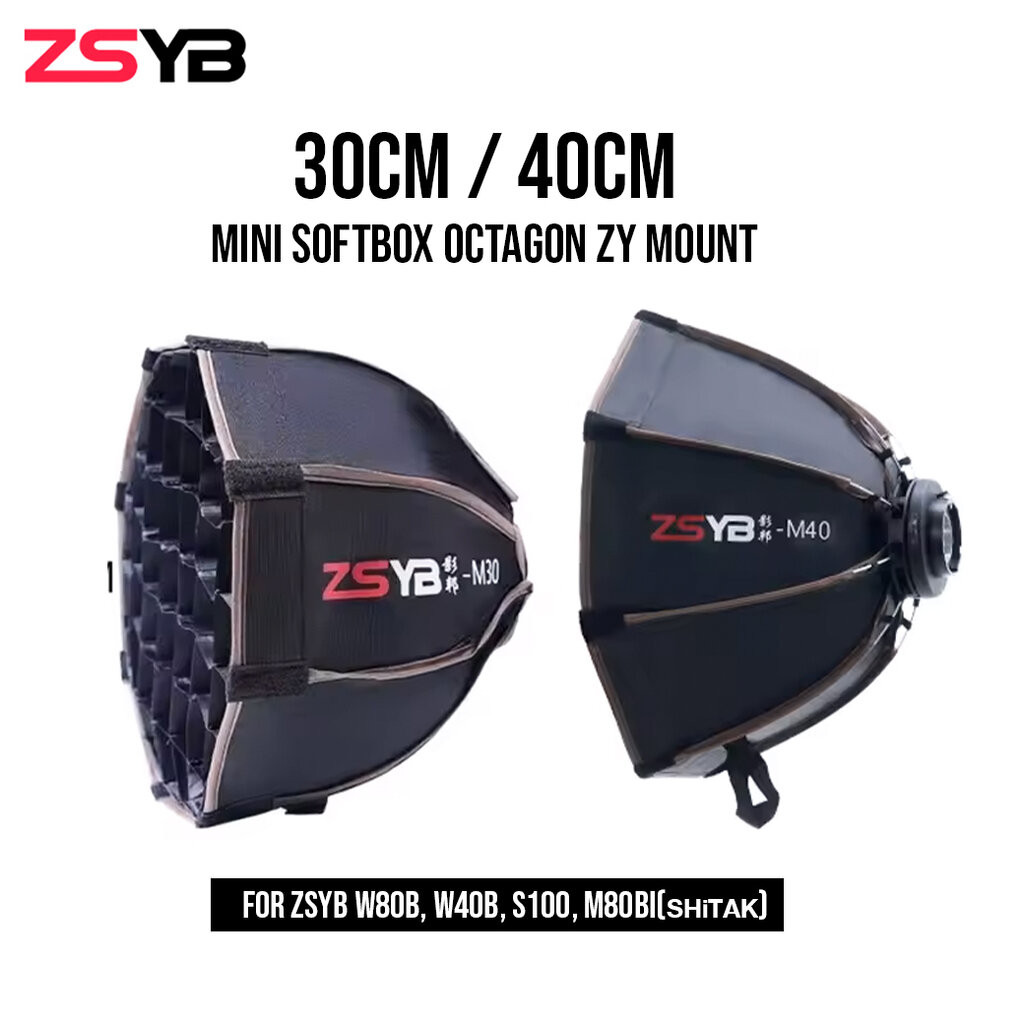 ZSYB Softbox M30/M40 MiNi Softbox Octagon ZY Mount For ZSYB W80B,W40B ...
