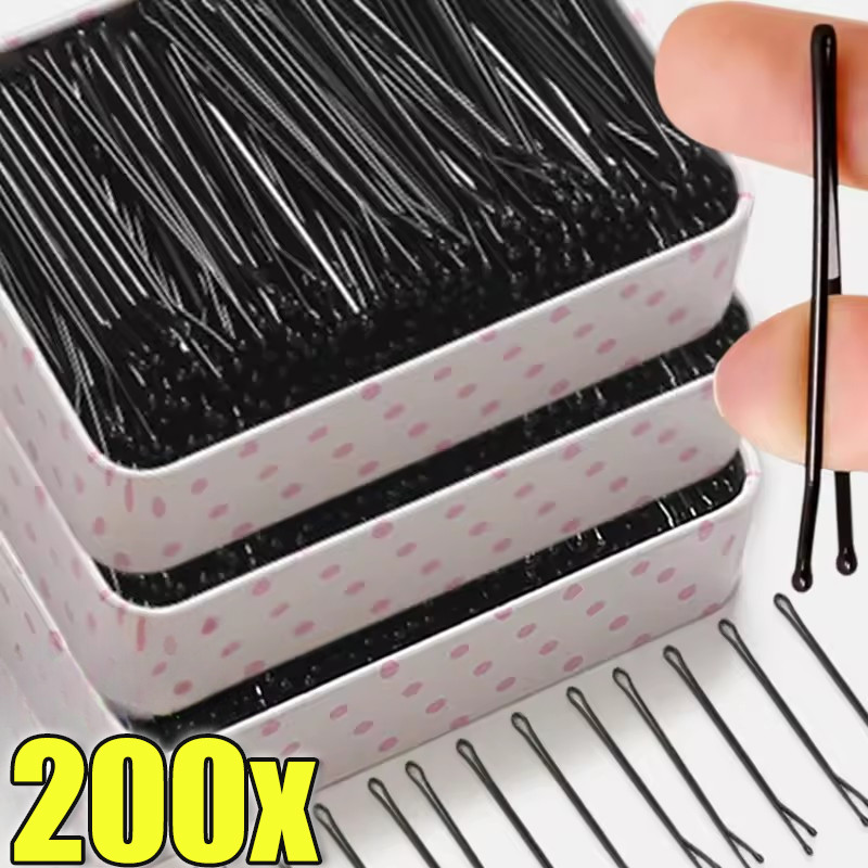 เกาหลี Y2K Classic Black Mini Bobby Pins - กิ๊บติดผมที่มองไม่เห็นพิเศษ ...