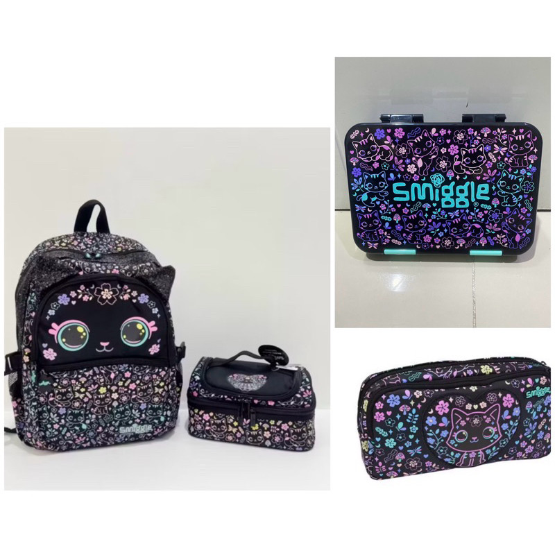 LEONMALL NEW BACKPACK SMIGGLE SD BLACK CAT GRADE ORI | Shopee Thailand