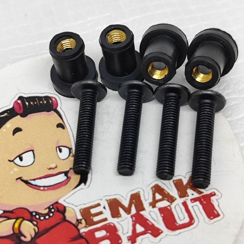 ใหม่ 4SET Body Visor Nut Bolts ชุด Well Nuts Yamaha Nmax Aerox Lexi ...