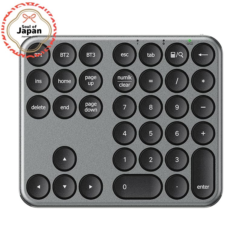 iClever numeric keypad Bluetooth wireless keyboard with 3-device connection, scissor-switch ...