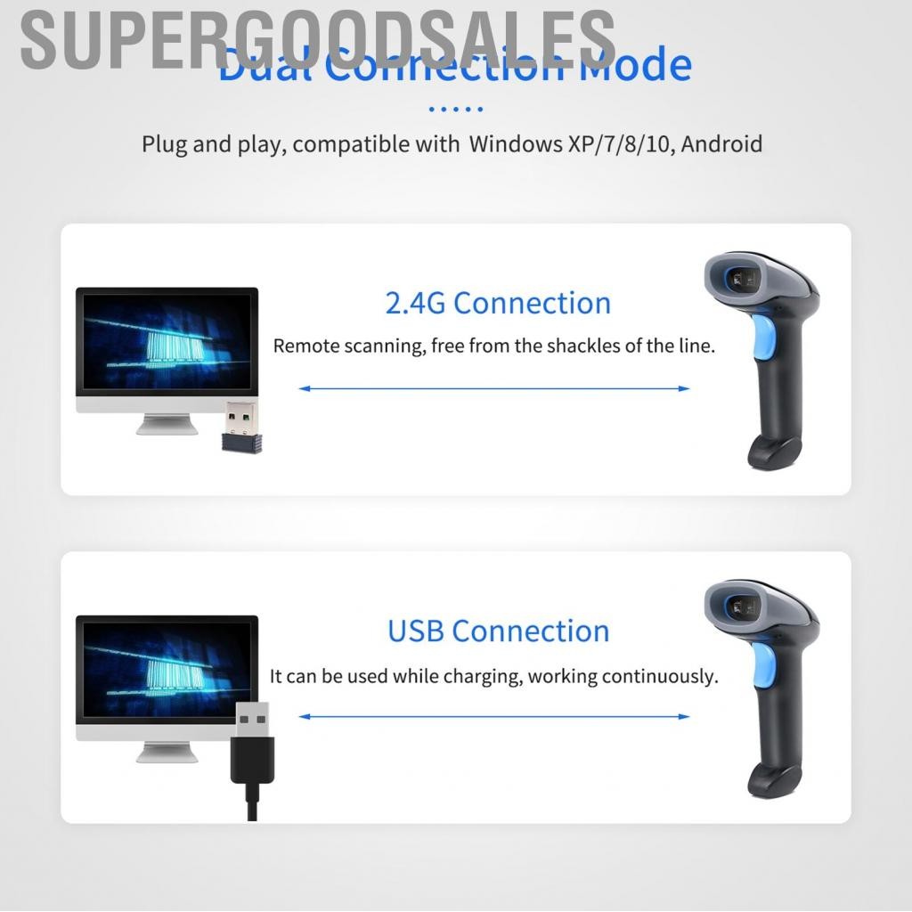 Supergoodsales SuperGoodSales-th Handheld Scanner Double Connection ...