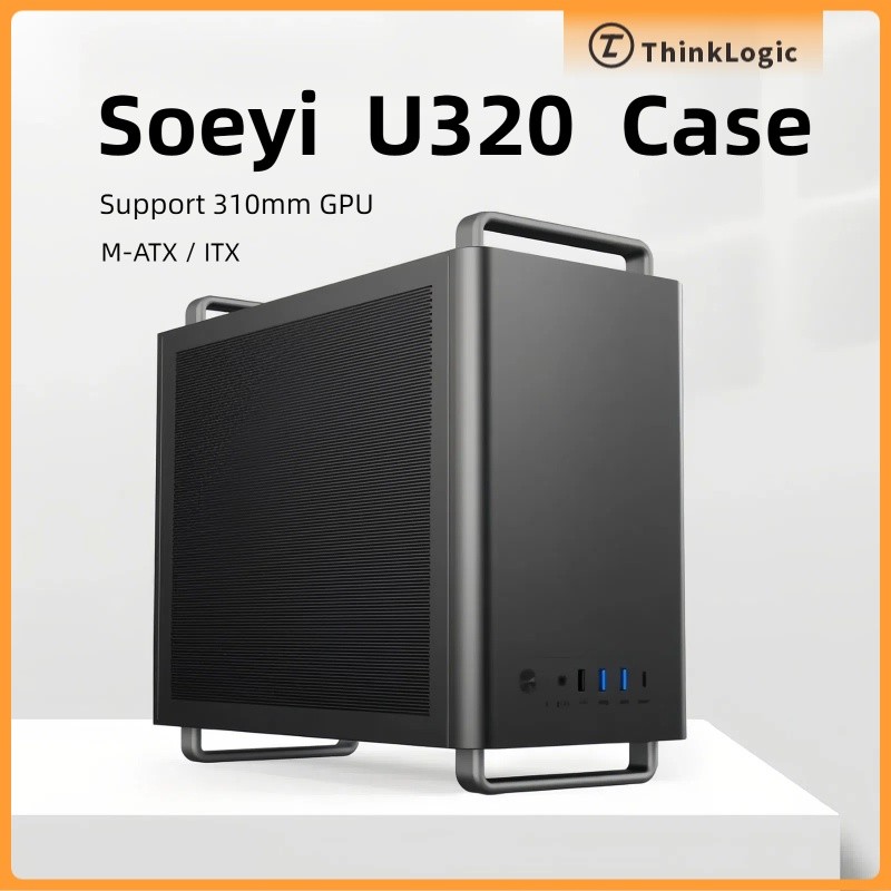 Soeyi U320 PC Case M-ATX/ITX Mini Desktop แบบพกพาแบบพกพาคอมพิวเตอร์ ...