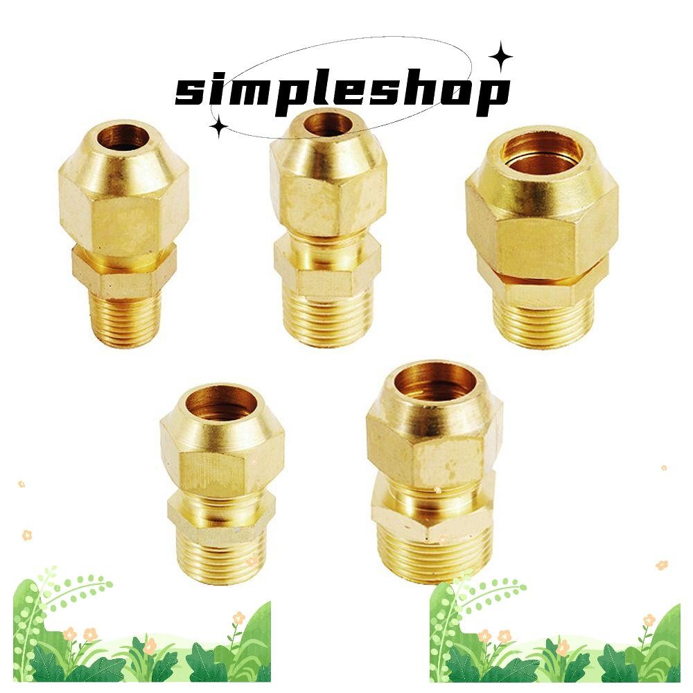 SIMPLESHOP ข้อต่อท่อ, 1/8" 1/4 "3/8" 1/2 "F/M ท่อ Barb, ทองเหลืองทนทานชาย/หญิงด้าย OD 6-10 มม. ...