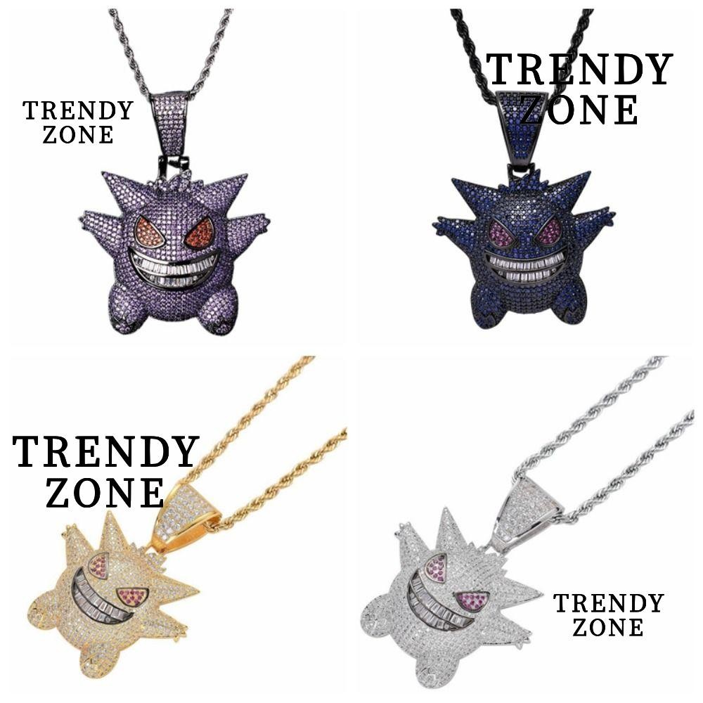 TRENDYZONE จี้คอแฟชั่น ประดับเพชร Simple Design Gengar สร้อยคอ สำหรับ ...