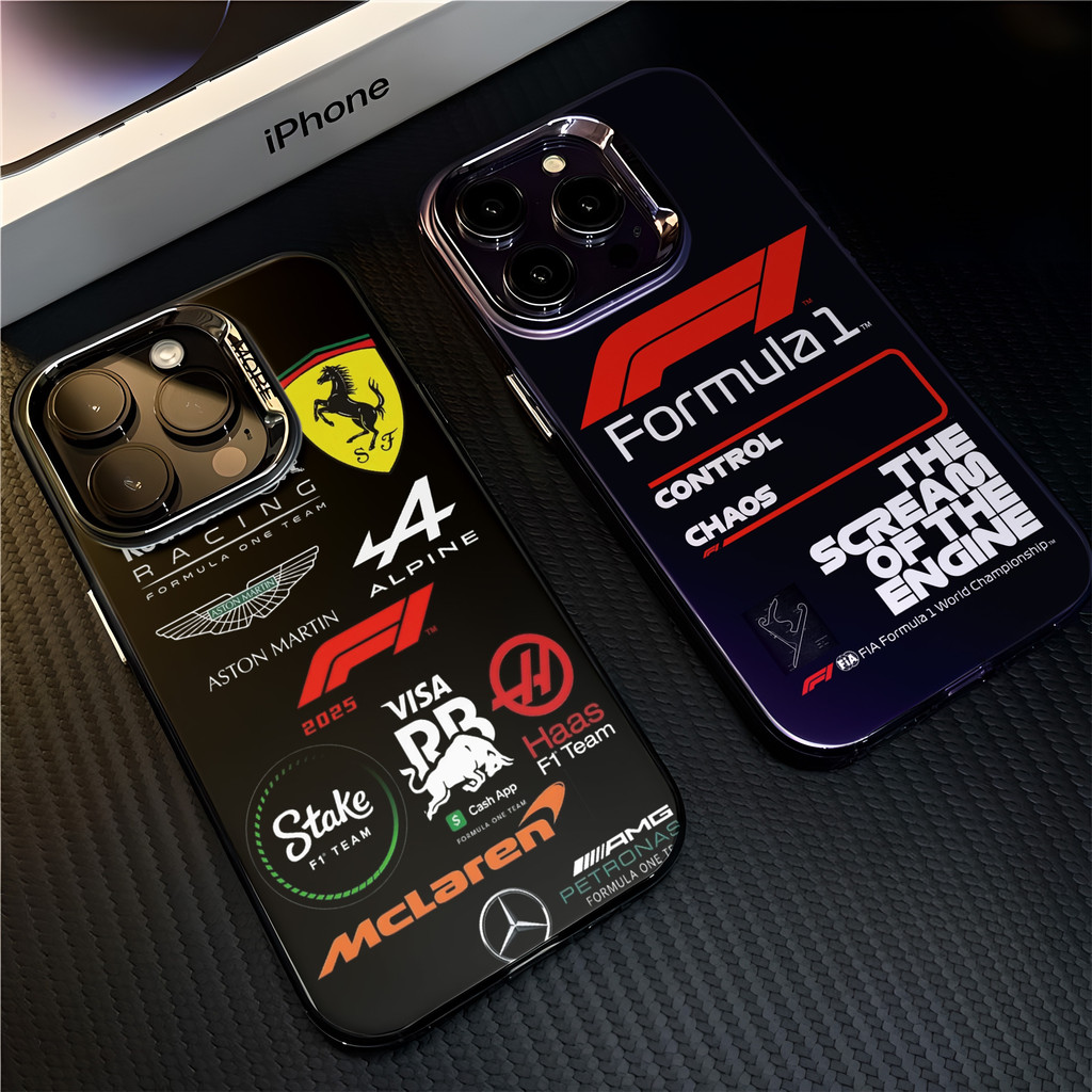 F1 รถแข่ง Logo เคสสําหรับiPhone 16 Pro Max 15 14 XR 13 11 12 Pro Max 8 ...
