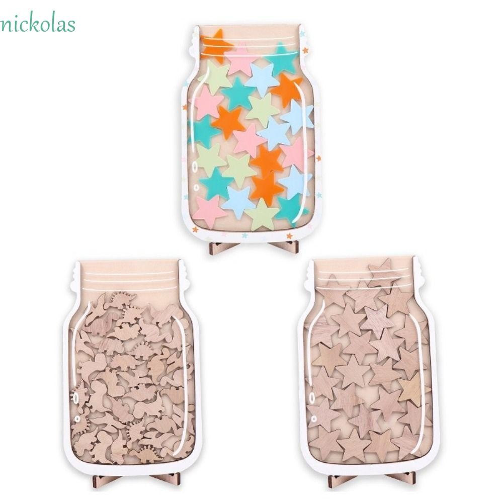 NICKOLAS Positive Beahavior Rewards Jar, ไม้การ์ตูนเด็ก Star Reward ...