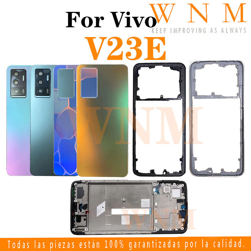 สําหรับ Vivo V23E 4G 5G V2126 LCD กรอบด้านหน้า Bezel ฝาหลังแบตเตอรี่ ...
