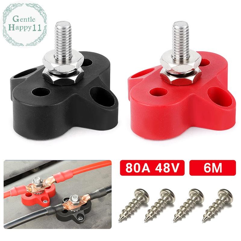 GentleHappy Bus Bar Terminal Block แบตเตอรี่ Power Stud Junction M6 M8 BusBar Heavy Duty Power ...