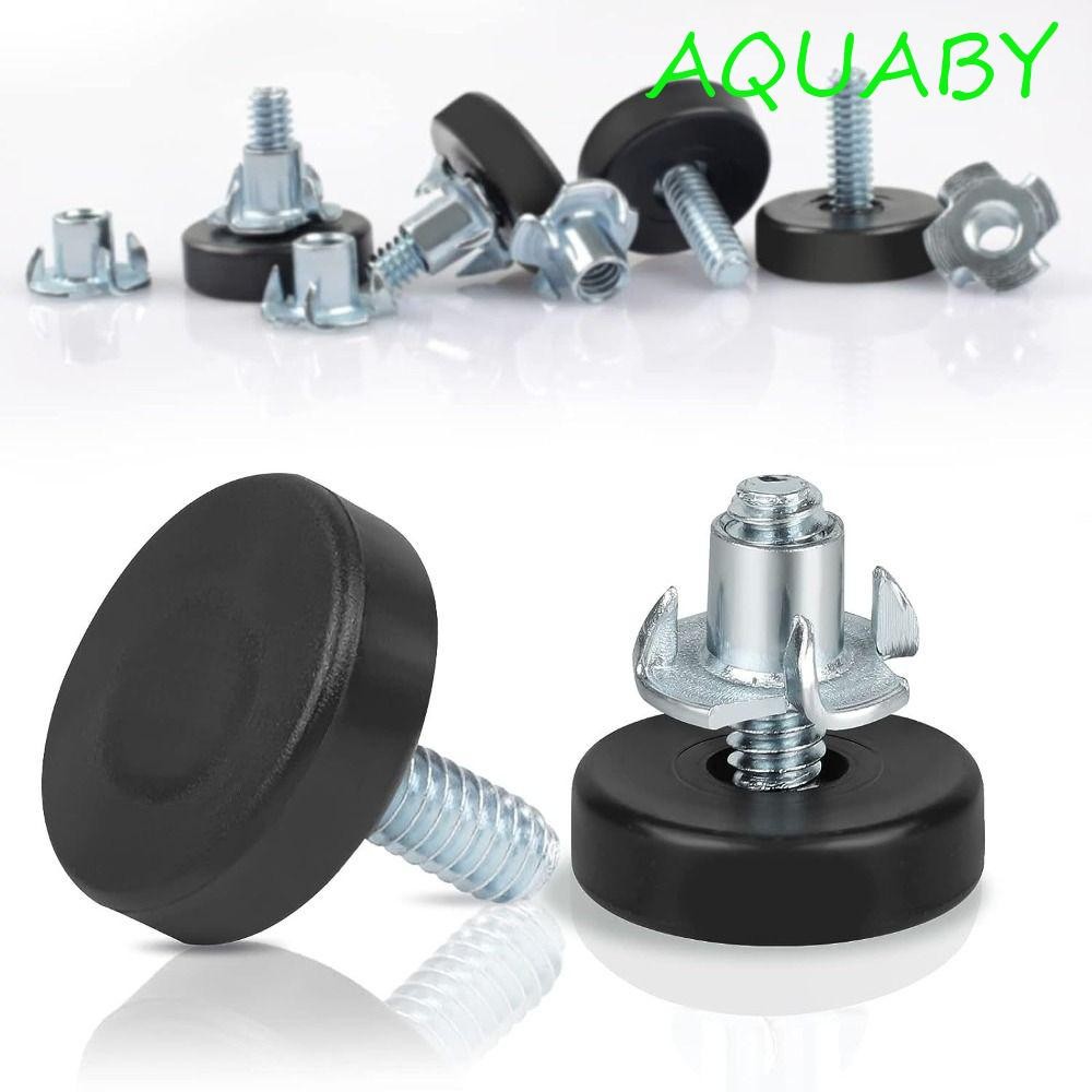 AQUABY 12/24 ชิ้นเฟอร์นิเจอร์ Leveling ฟุต, 1/4 "สกรูเรียบง่ายในเครื่องปรับระดับเฟอร์นิเจอร์ ...
