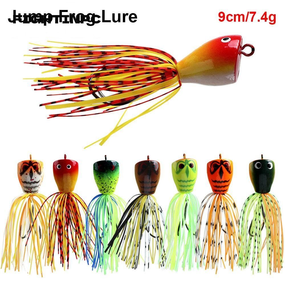 FIGHTINPC 1 ชิ้น Jump Frog Lure, Mini 9 ซม./7.4g Hard เหยื่อ, ทนทานกับ ...