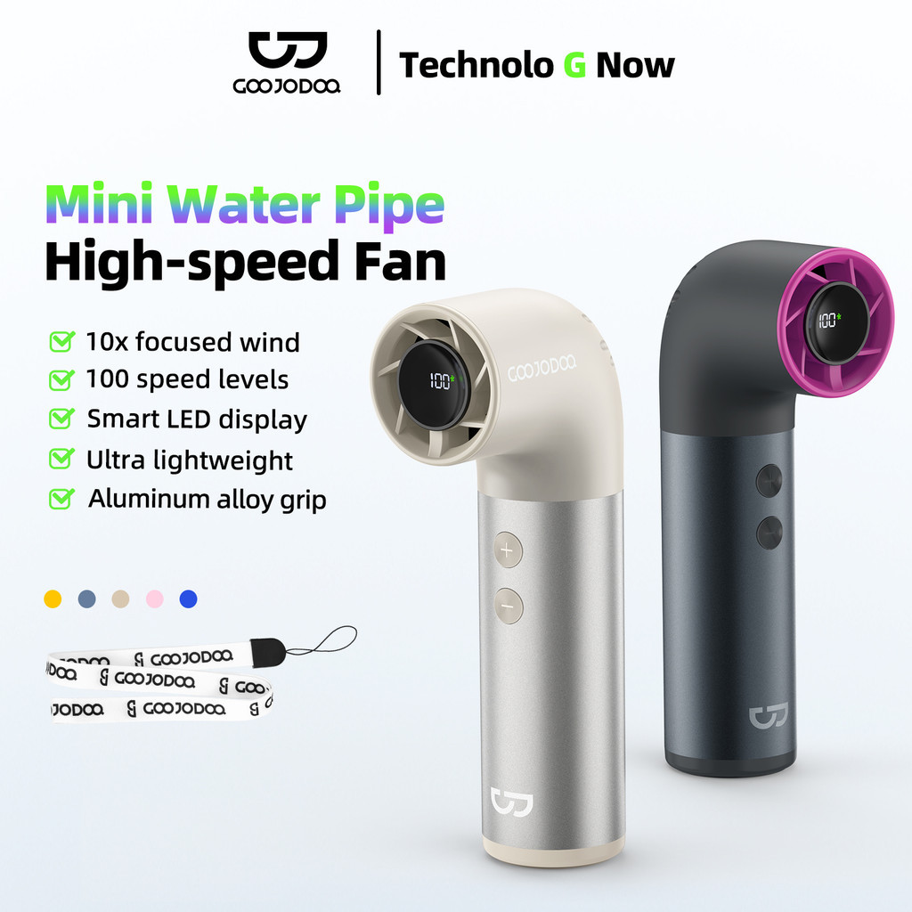 GOOJODOQ GFS010 Handheld High-speed Fan Creative Water Pipe Design 10x ...