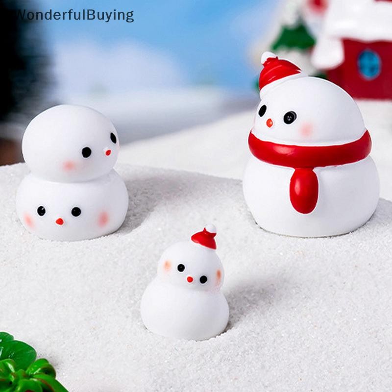 WBTH การ์ตูนน่ารักคริสต์มาส Snowman ตุ๊กตา Micro ภูมิทัศน์เครื่องประดับ ...