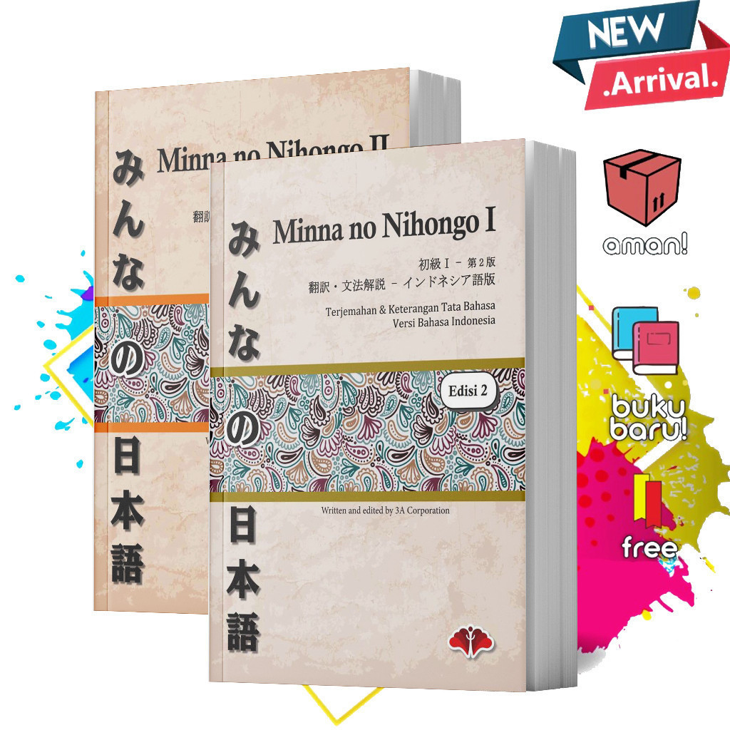 MINNA NO NIHONGO I & II (ADDITIONAL & GRAMMAR SKILL INDONESIAN LANGUAGE ...