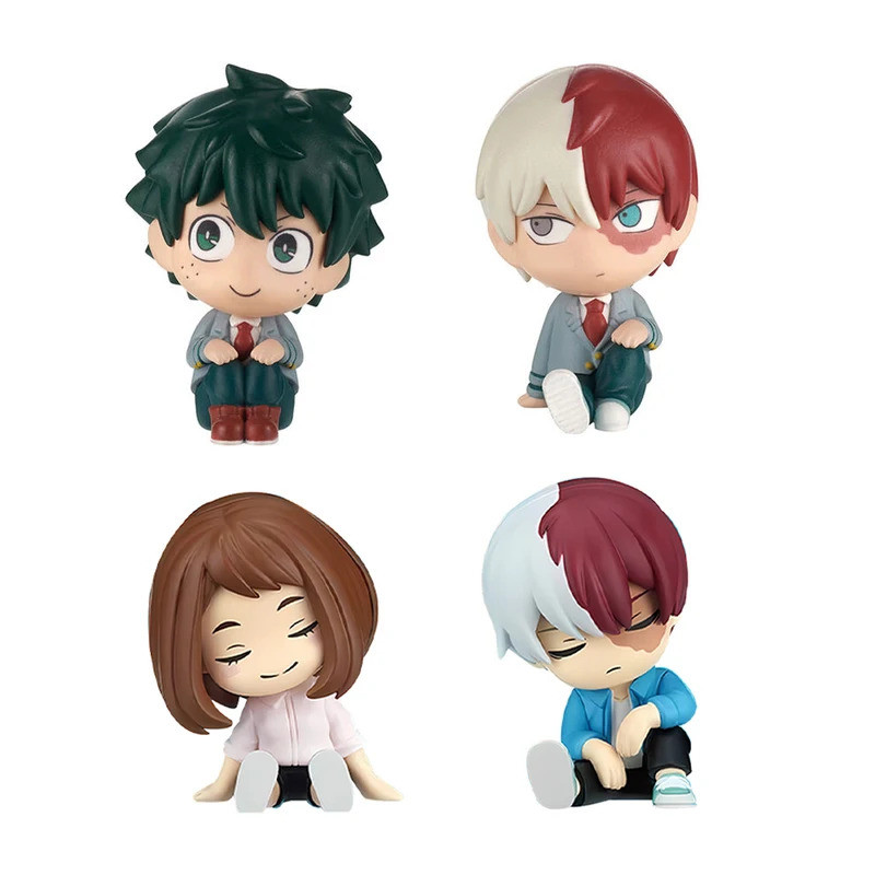 MHA Anime figure Todoroki Shouto Uraraka Ochako mini action figure Q ...
