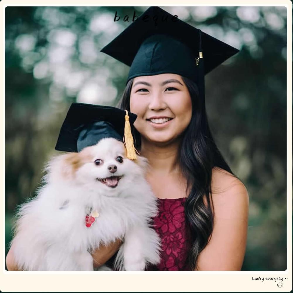 BABEQUE สุนัขแมวหมวกคอสเพลย์พู่หมวกวิชาการ | Shopee Thailand