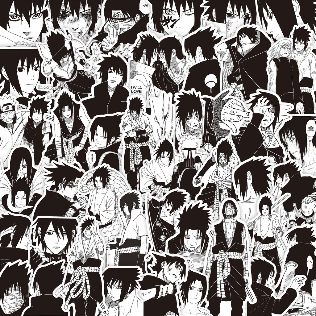 70 ชิ้น Sasuke Uchiha สติกเกอร์แพ็ค - Naruto Anime Decals สําหรับแล็ปท็ ...