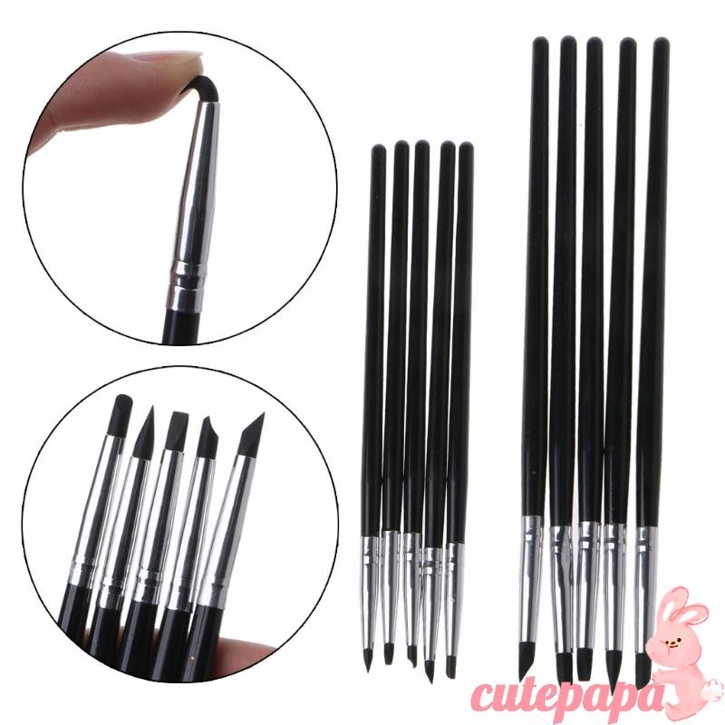 Cutep 5 ชิ้นซิลิโคน Clay Shapers เครื่องมือแกะสลักแบบจำลอง | Shopee ...