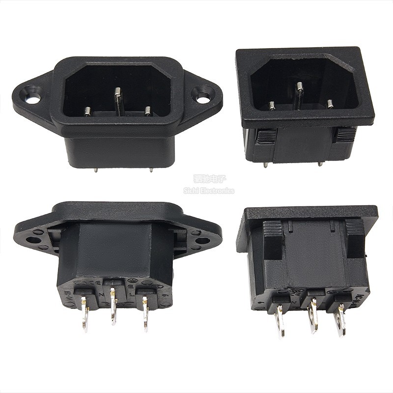 ทองแดงทั้งหมด AC Power Socket 3-Pin สินค้าพร้อมหู AC-04/05 Power Socket ...