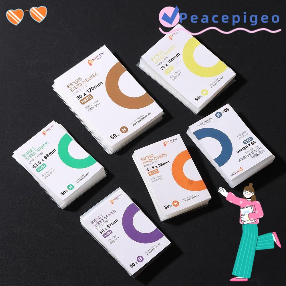 PEACEPIGEO 50 ชิ้น Photocard Holographic Protector ฟิล์ม,เครื่องเขียน Kpop Card Sleeve, 3 นิ้ว ...