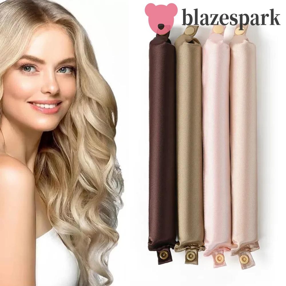 BLAZESPARK 3/4 ชิ้นไม่มีความร้อนดัดผม,ยืดหยุ่น 3 ซม.หนาข้ามคืนลูกกลิ้งผม,นุ่ม DIY เครื่องมือจัด ...