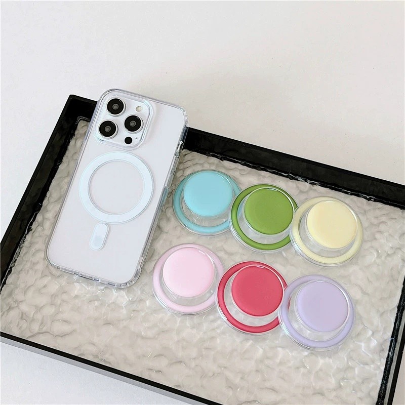 เกาหลีน่ารักการ์ตูนรอบแม่เหล็ก Popsocket Magsafe Holder Grip Tok ...