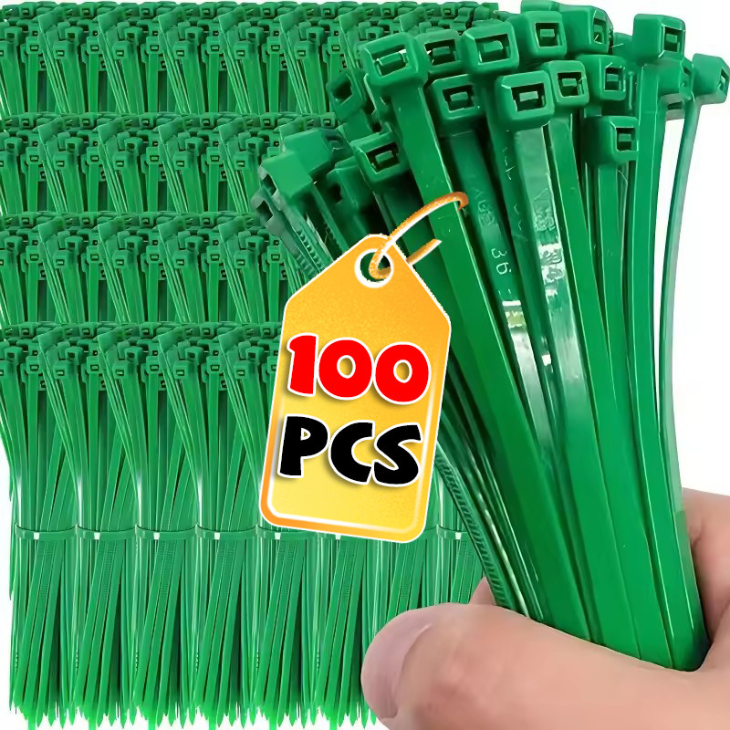 50/100 ชิ้น Self-Locking Garden Ties Heavy-Duty ไนลอนพืชสนับสนุน,ปรับ ...