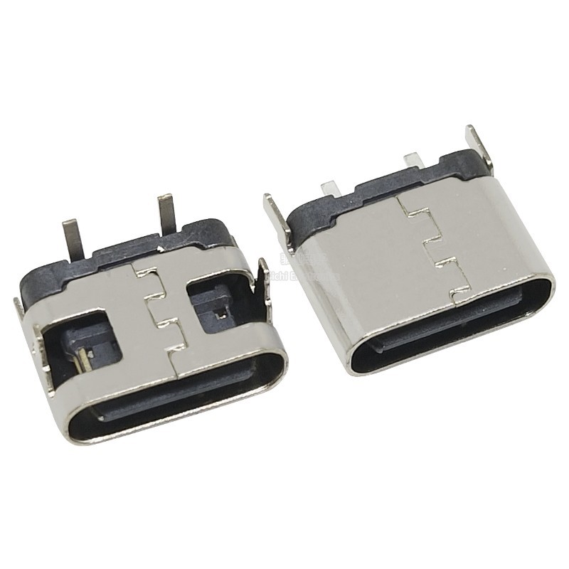 TYPE-C 2P ซ็อกเก็ตแนวตั้งแนวนอนซ็อกเก็ตหญิง 90 องศาซ็อกเก็ต 2 พินบอร์ด USB ง่ายอินเทอร์เฟซการ ...