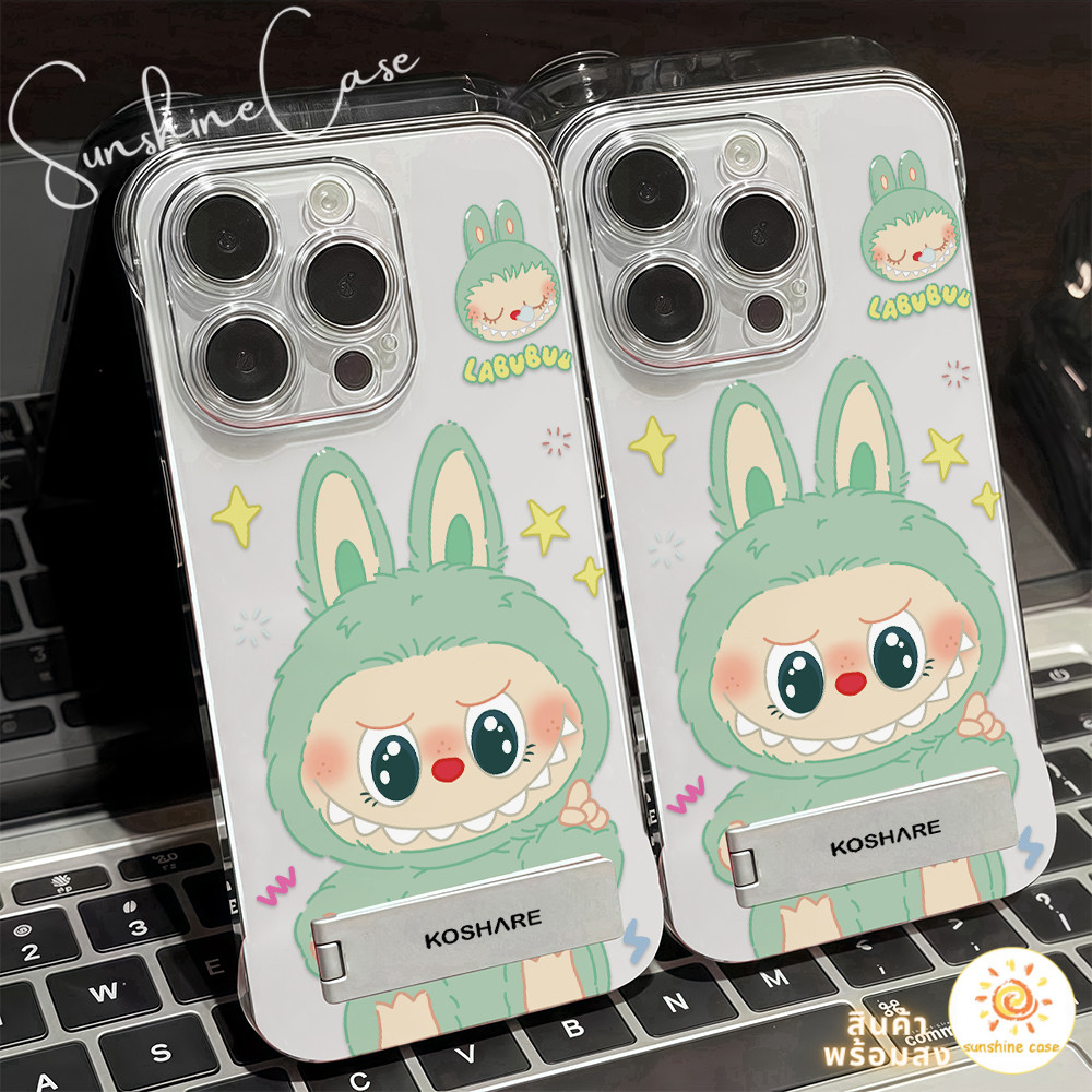 ส่งจากไทย เคสมือถือ ตุ๊กตาLabbสีเขียว เคสใสขาตั้งFor SamsungA55 A53 A54 ...