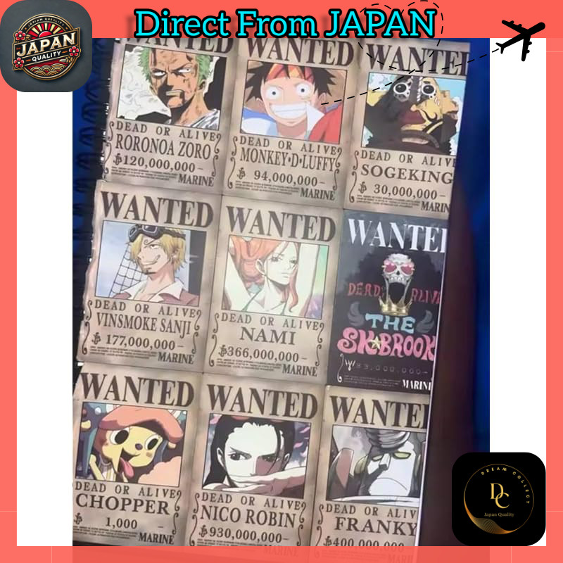 One Piece Wanted Poster Sticker Set - 55 Pieces, Popular, Cool, Gift ...