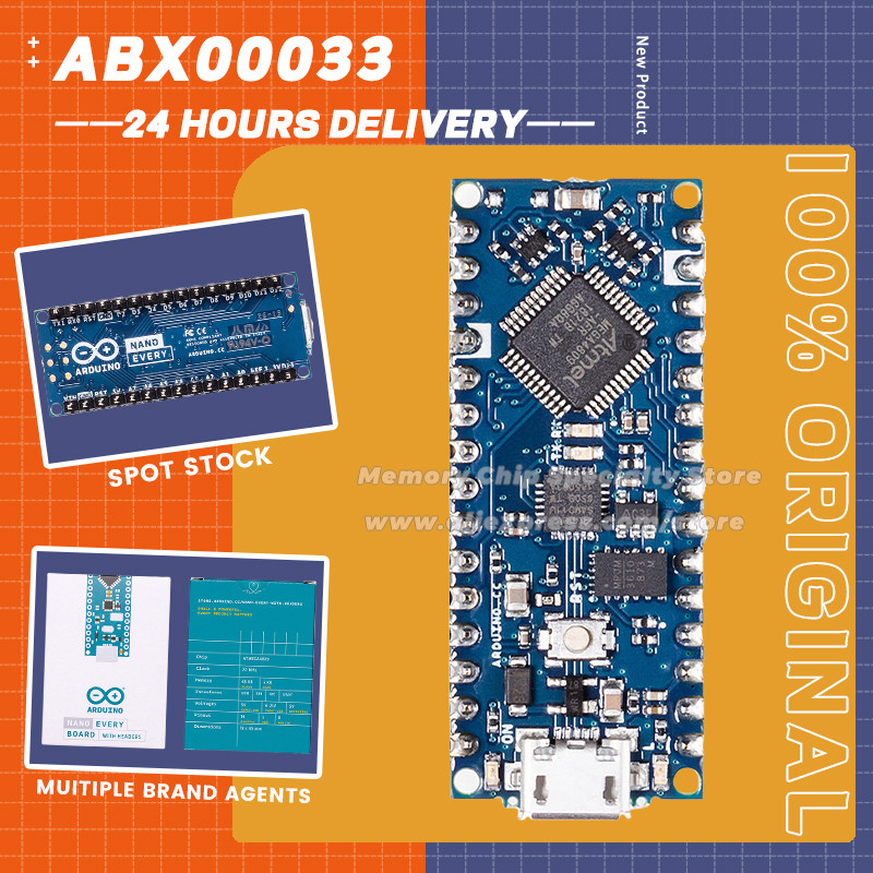 1ชิ้น/ล็อต! Arduino Nano Every ABX00033 ATMega4809 บอร์ดพัฒนาไมโครคอนโทรลเลอร์ ใหม่ | Shopee ...