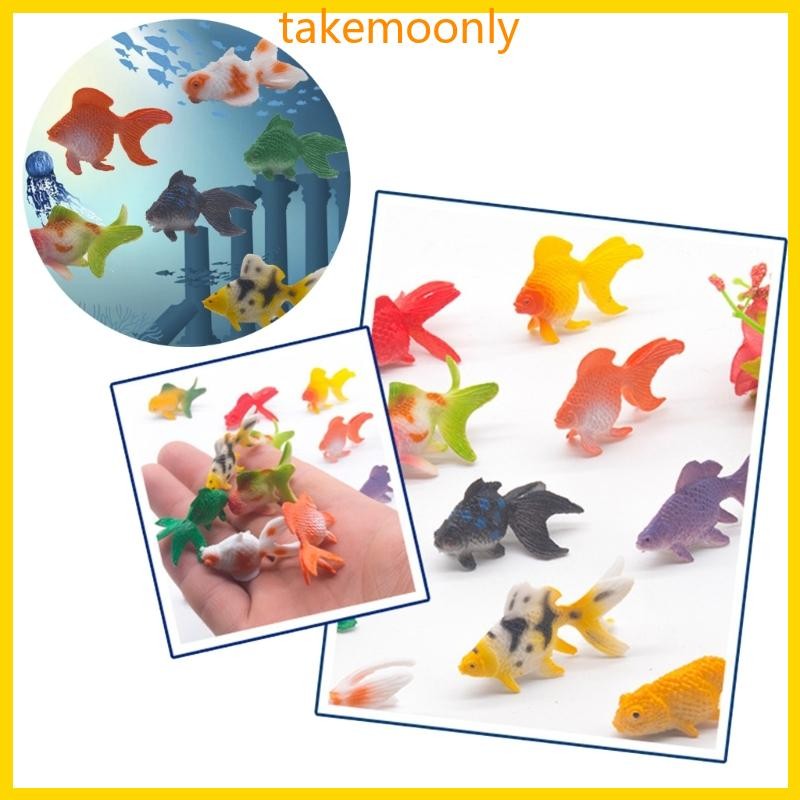 TAK 12PCS Goldfish Model Collection DIY ถังปลาประดิษฐ์ Aquariums ...