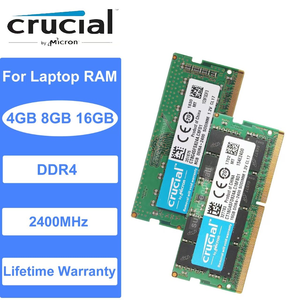 Crucial 4GB 8GB 16GB DDR4 2400Mhz 1.2V 260Pin SODIMM หน่วยความจําแล็ปท็อป RAM | Shopee Thailand